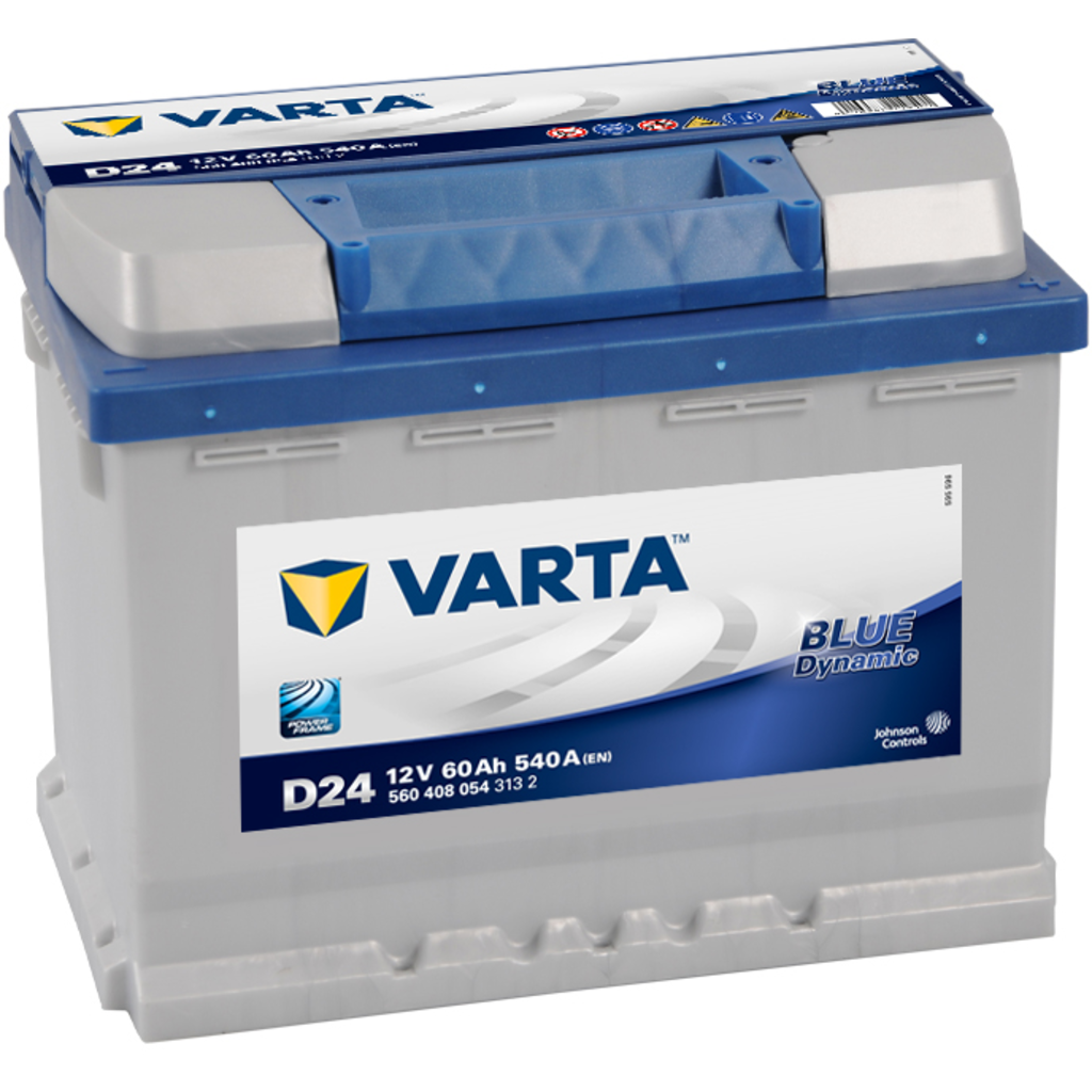 Batería de Coche/Vehículo Varta Blue Dynamic D24. 12V - 60Ah 60/540A ...